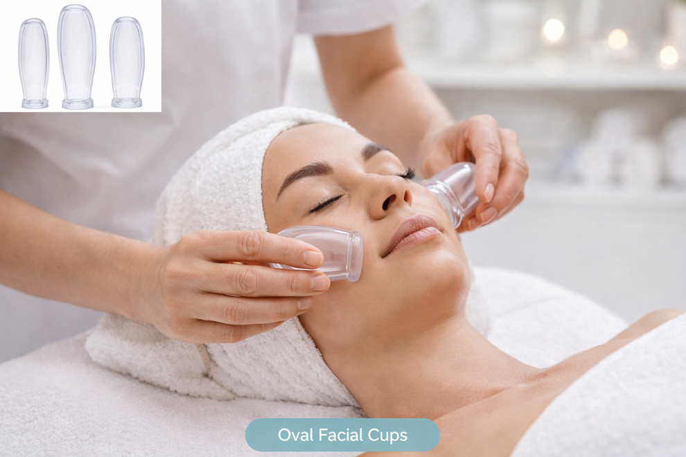 Oval Facial Cupping Set Silicone | Massage Cupping | Global Cupping